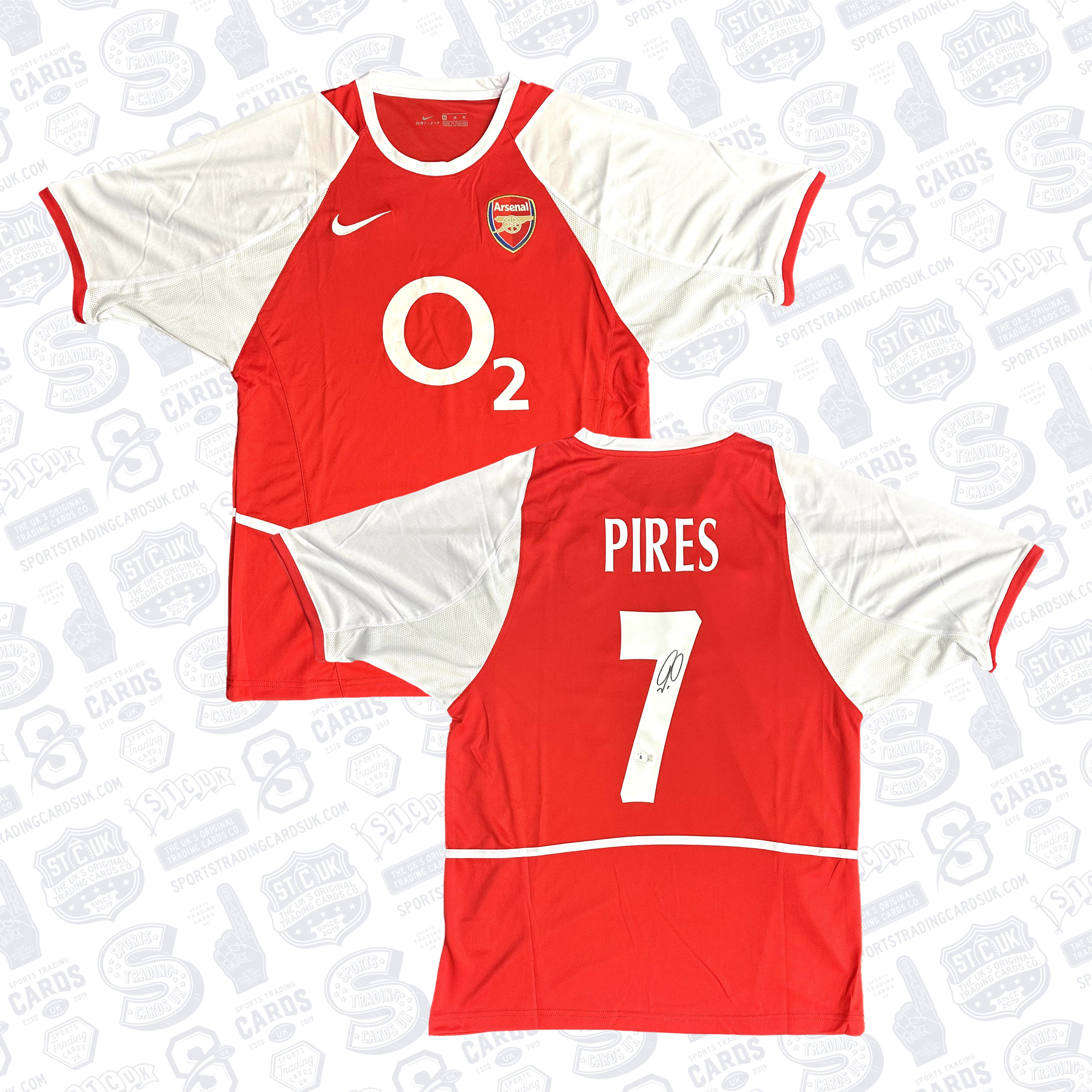 Robert Pires Signed Arsenal Home Jersey #7